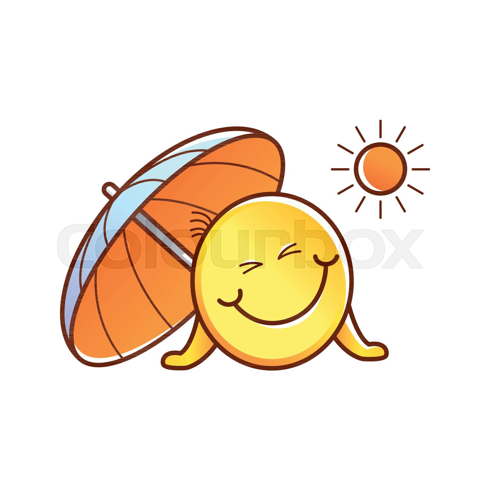 smiley, sol, sommer | Stock vektor | Colourbox