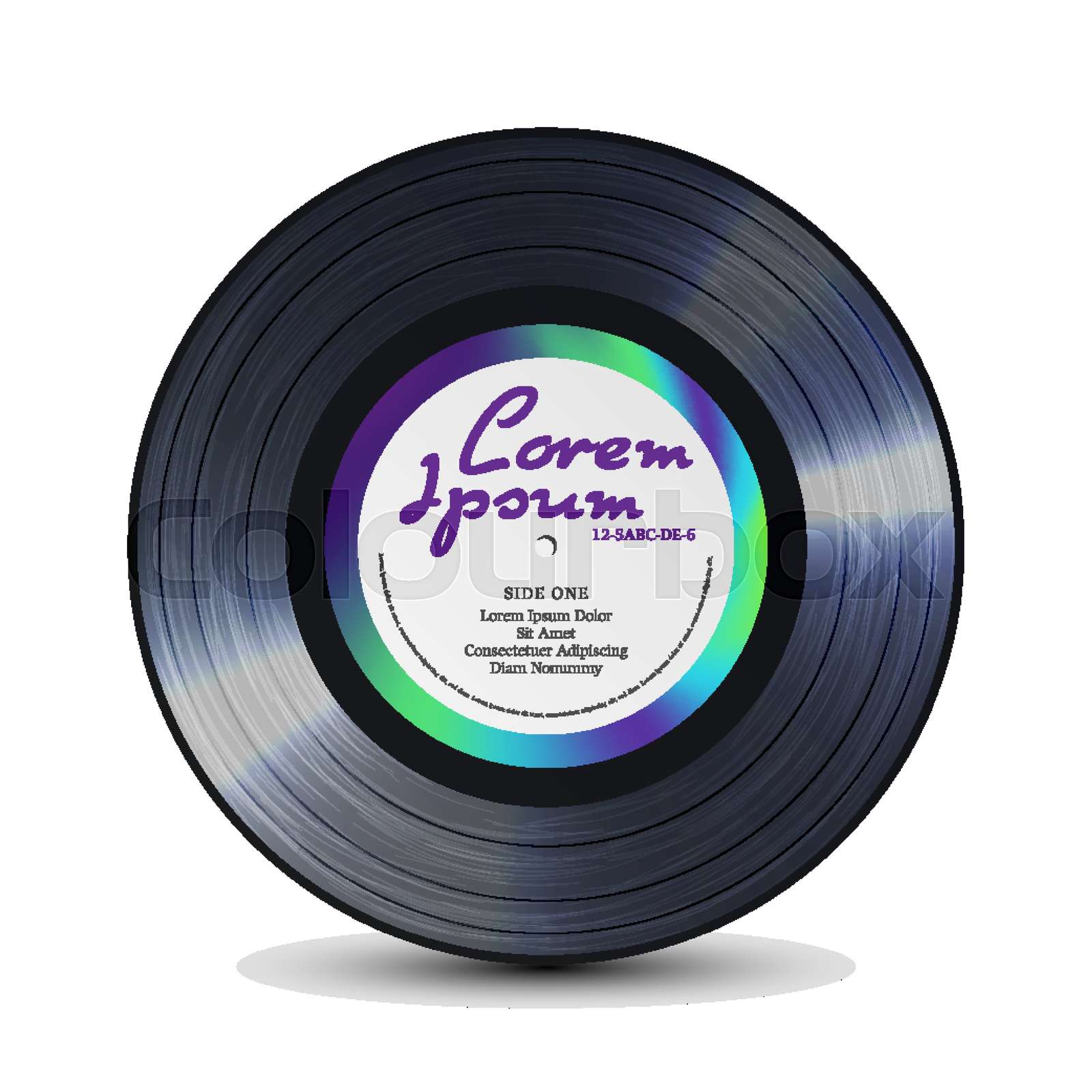Vinyl Record. Retro Sound Carrier. Rerto Template Of Music Record Plate ...
