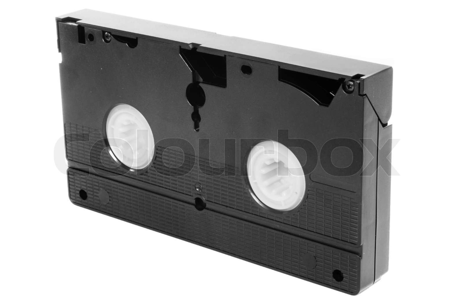 Black and white, of a VHS format video tape | Stock image | Colourbox