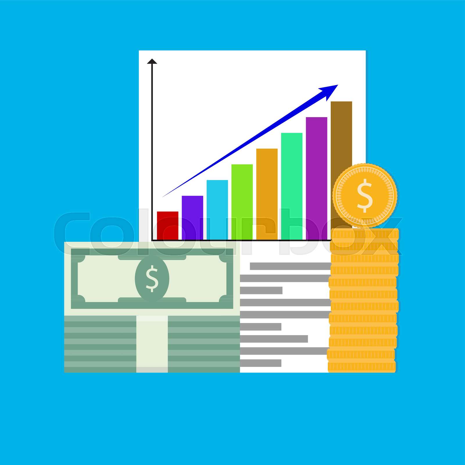 Income increase chart arrow | Stock vector | Colourbox