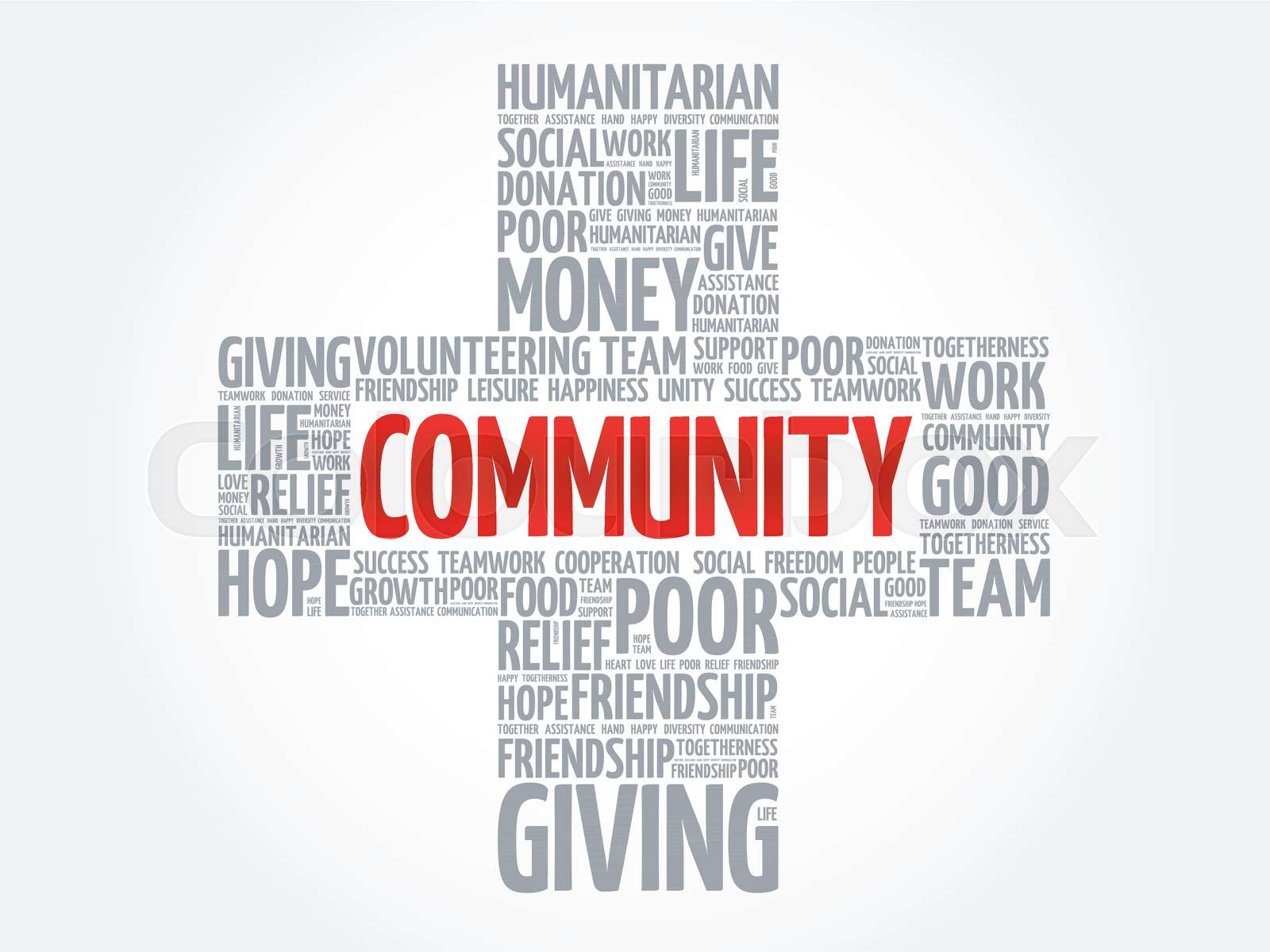 Community word cloud collage | Stock vector | Colourbox