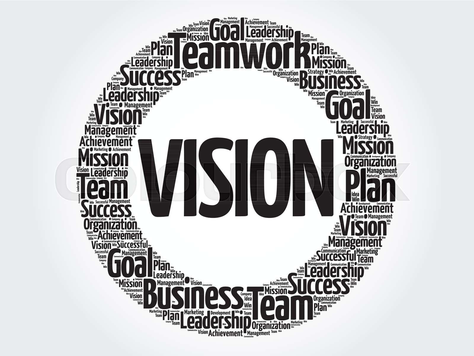 Vision word cloud collage | Stock vector | Colourbox