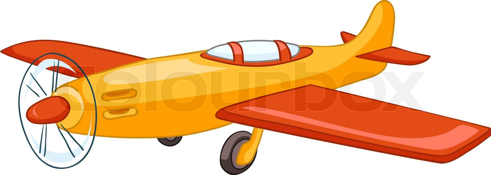 Cartoon Flugzeug auf weißem Hintergrund | Stock-Vektor | Colourbox