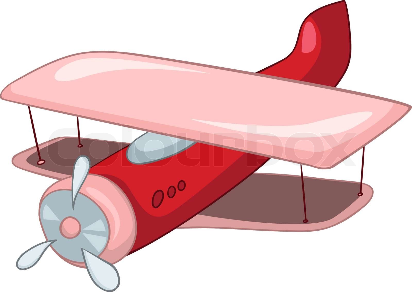 Cartoon Flugzeug auf weißem Hintergrund | Stock-Vektor | Colourbox
