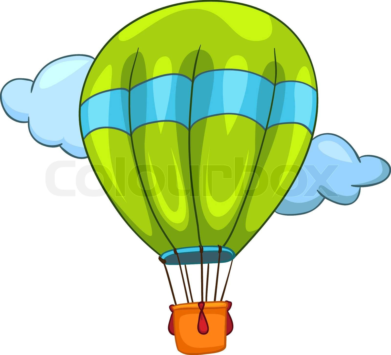 Cartoon Illustration Balloon Isolated on White Background | Stock ...
