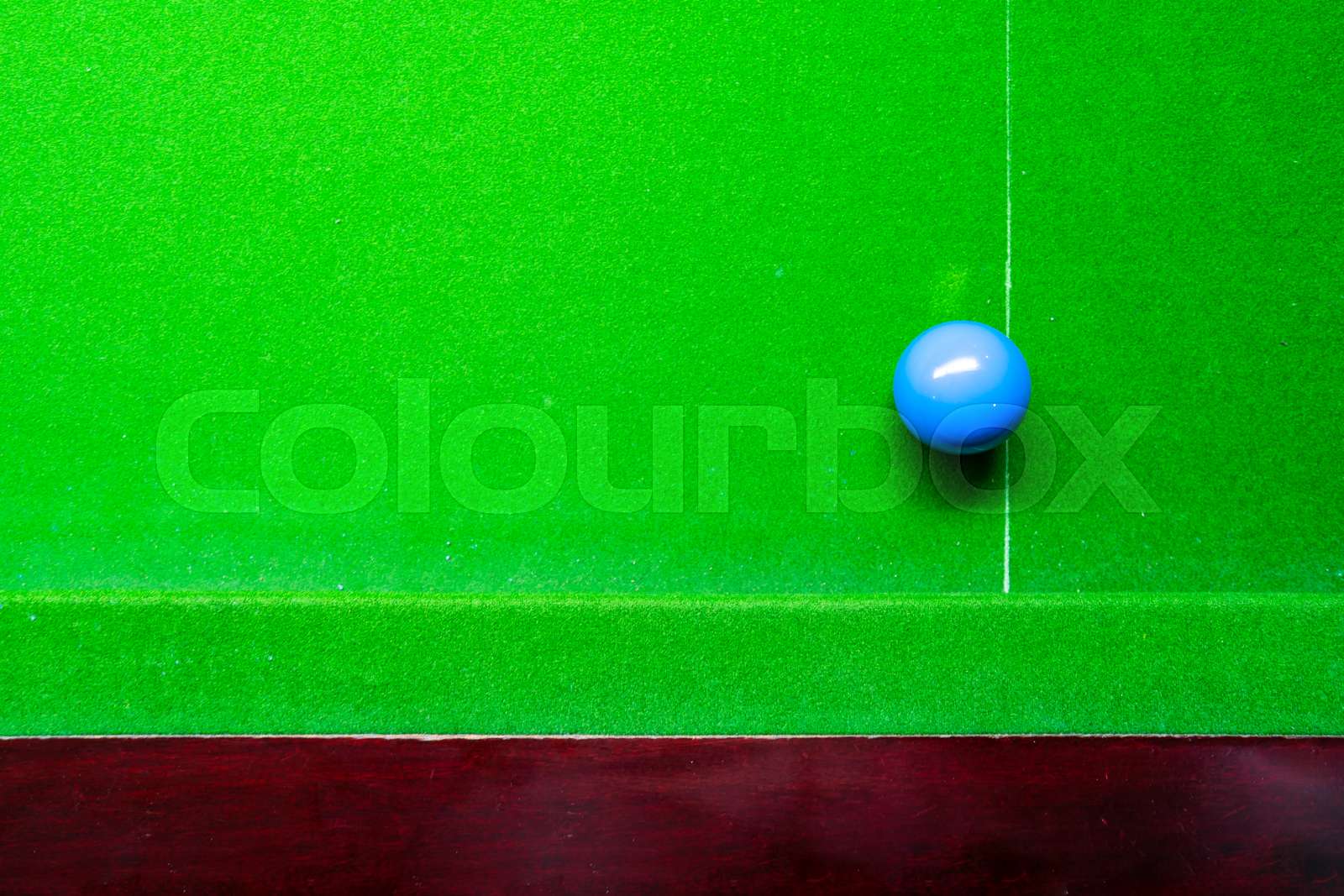 Snooker table top view with snooker balls on green | Stock image ...