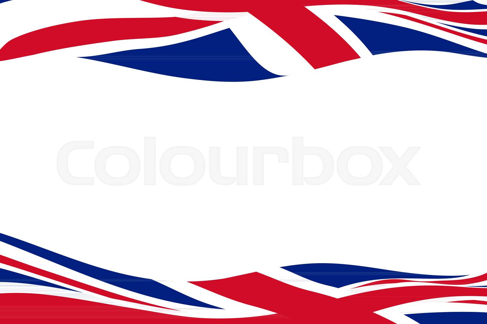 Frame template with waving United Kingdom flags | Stock vector | Colourbox