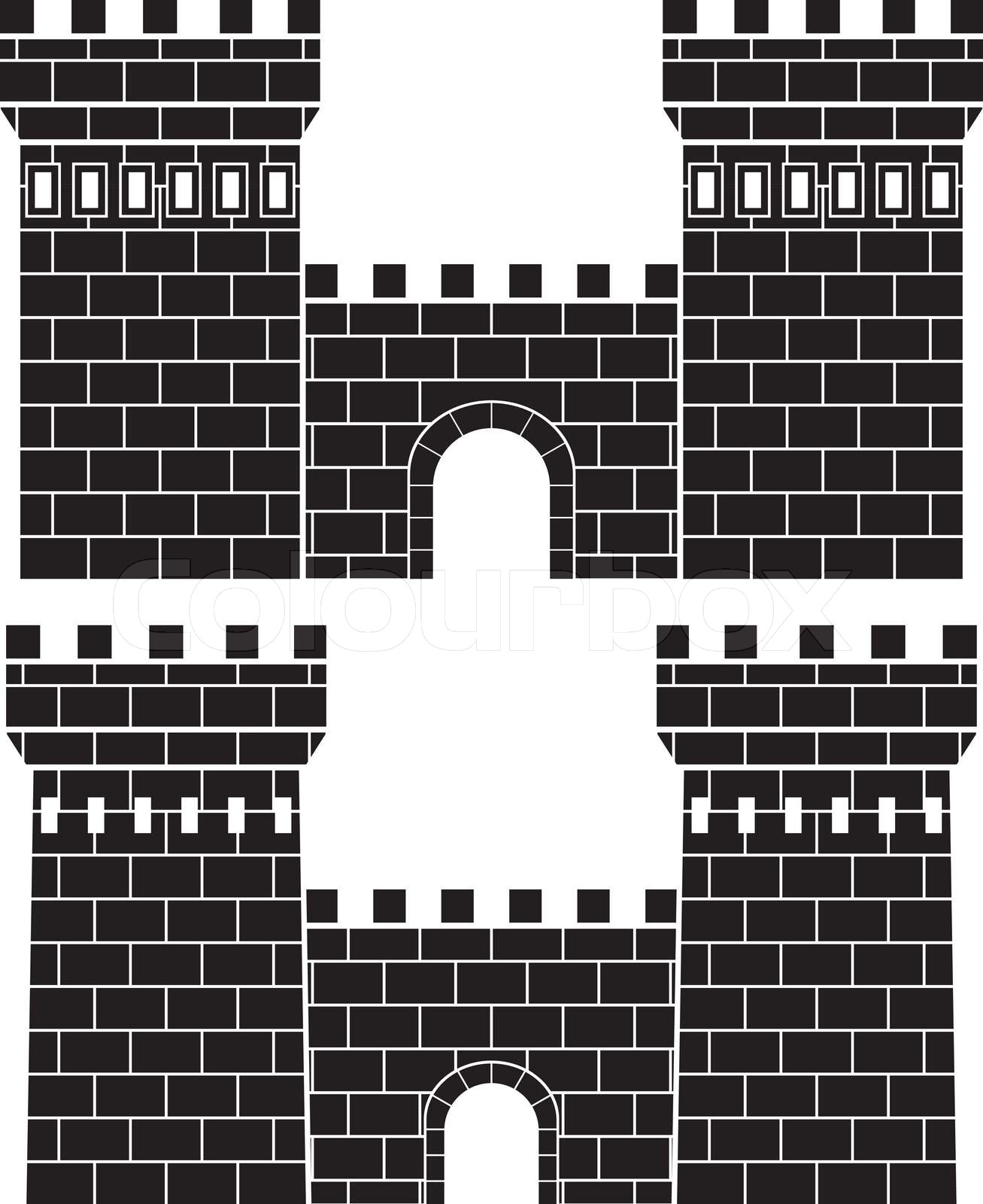 two gates. stencil. vector illustration | Stock vector | Colourbox