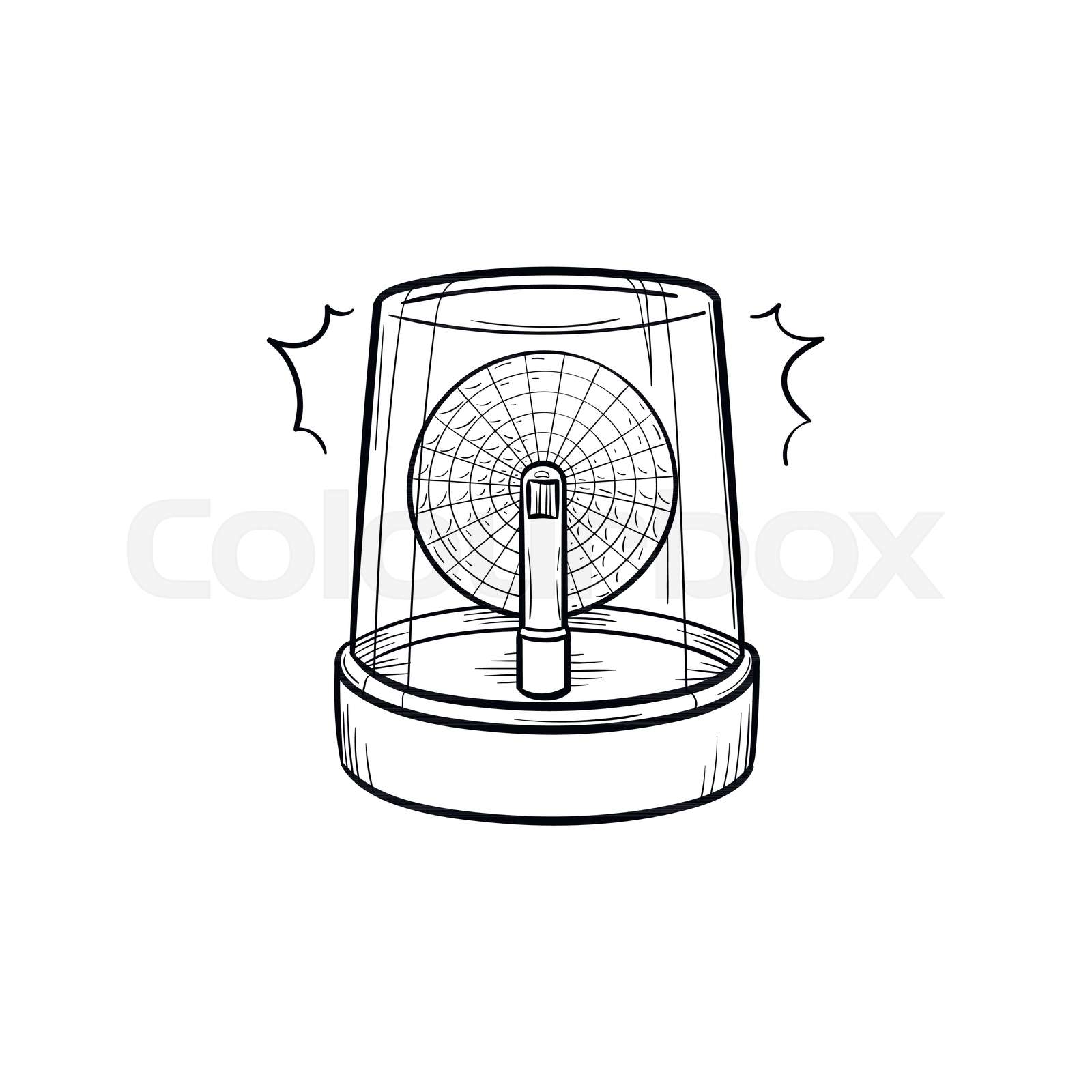 Siren hand drawn outline doodle icon. | Stock vector | Colourbox