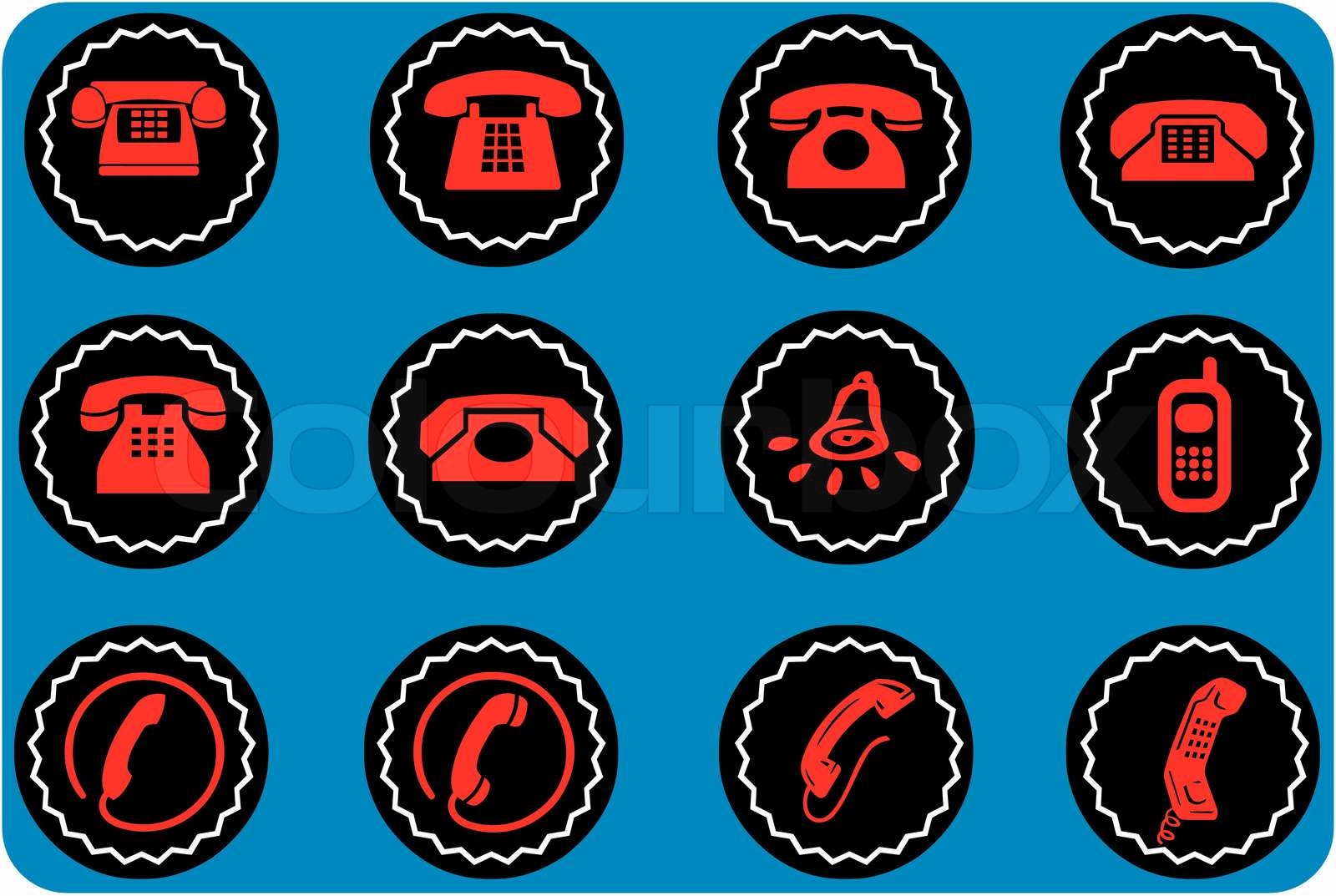 telephone icons collection | Stock vector | Colourbox