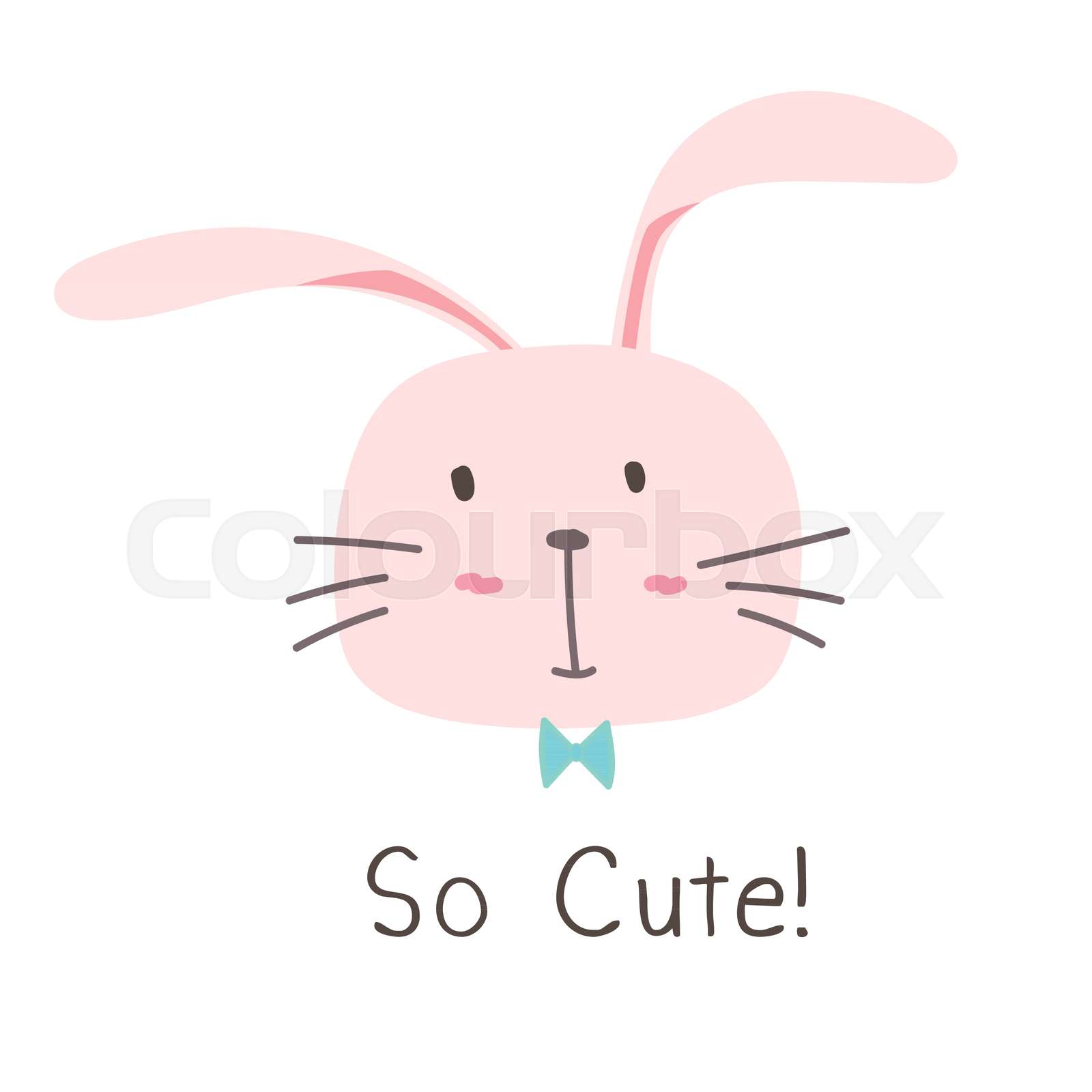 Little Bunny So Cute Background. Vector Illustration. | Stock vector ...