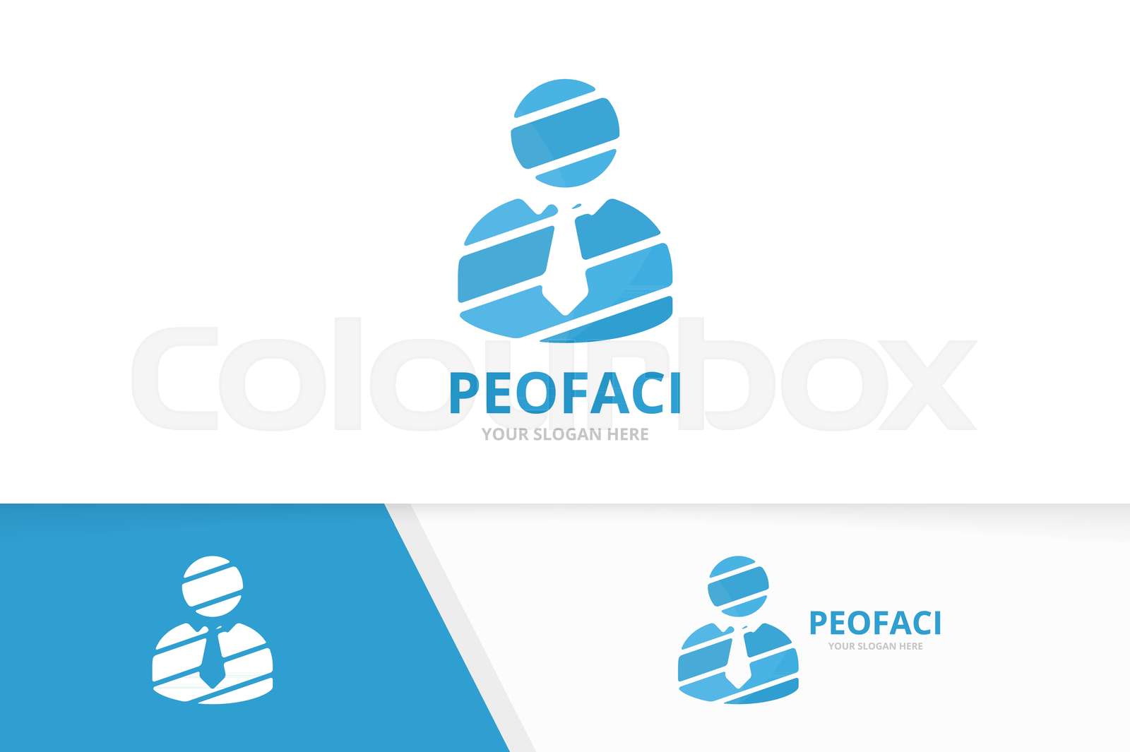 Vector man logo combination. People symbol or icon. Unique human ...