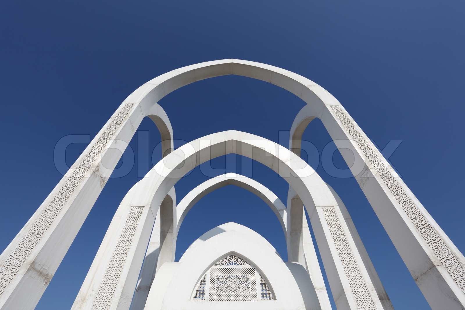 Islamic monument in the city of Doha, Qatar | Stock image | Colourbox