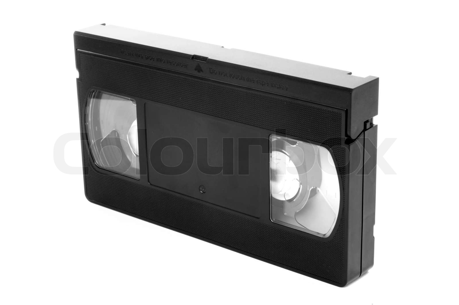 Black and white, of a VHS format video tape | Stock image | Colourbox