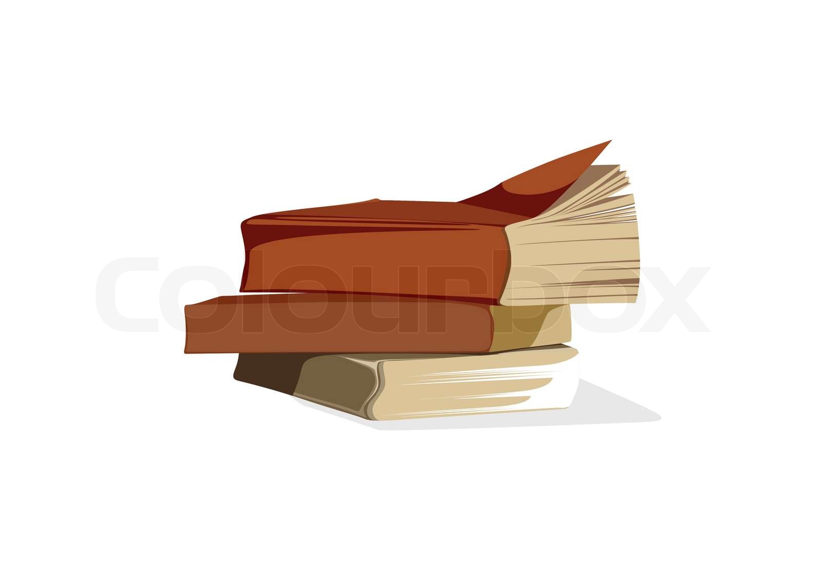 Stack of three books | Stock vector | Colourbox