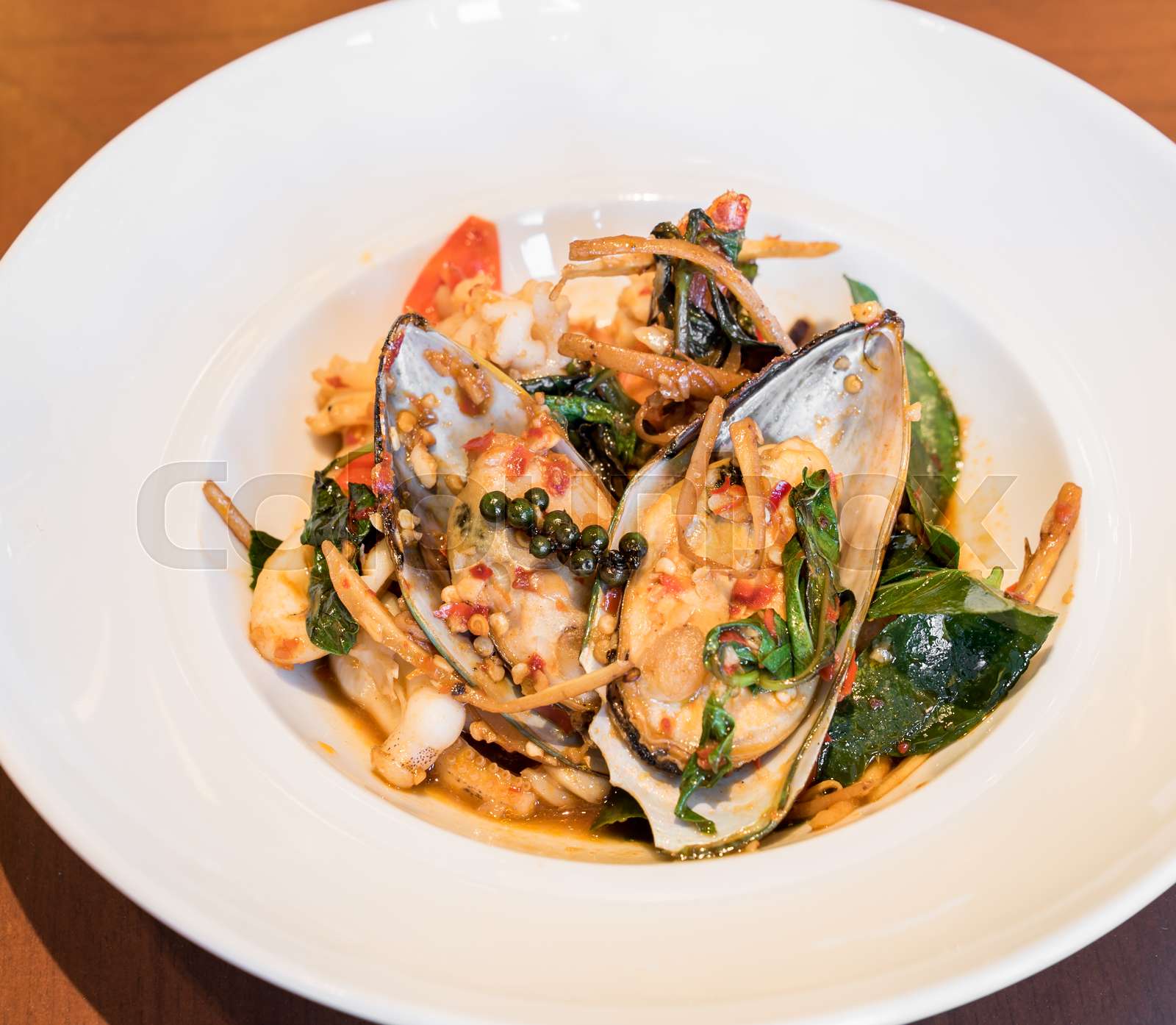 krydret, opskrift, reje | Stock foto | Colourbox