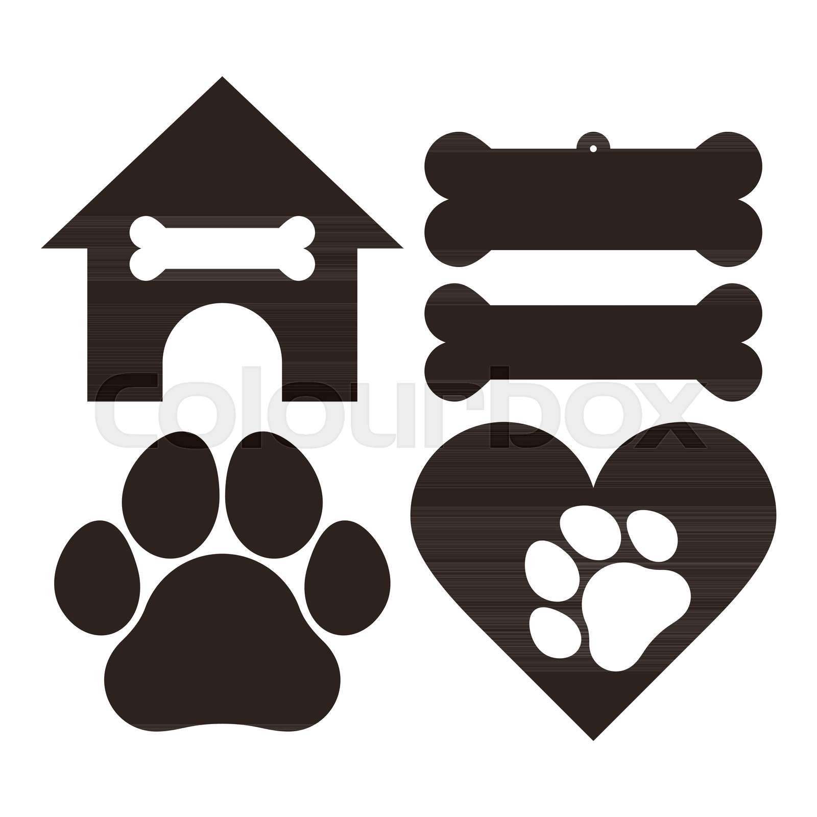 hund, icon, einfach | Stock-Vektor | Colourbox