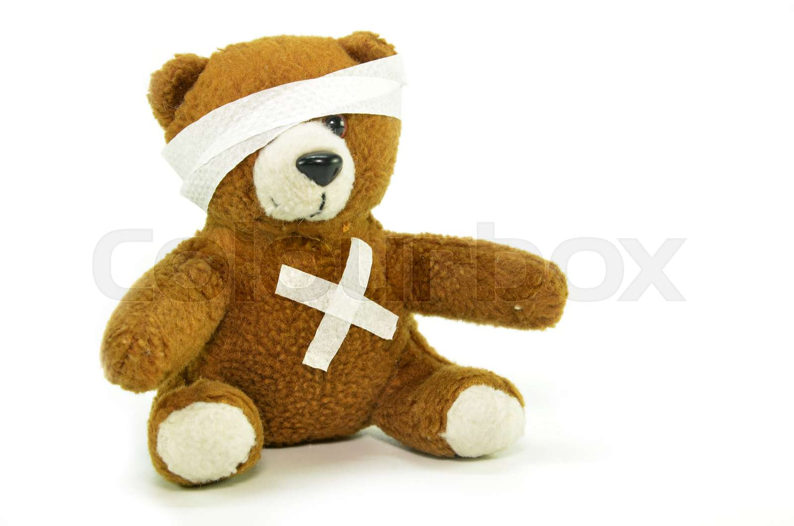 plaster, bamse, syg | Stock foto | Colourbox