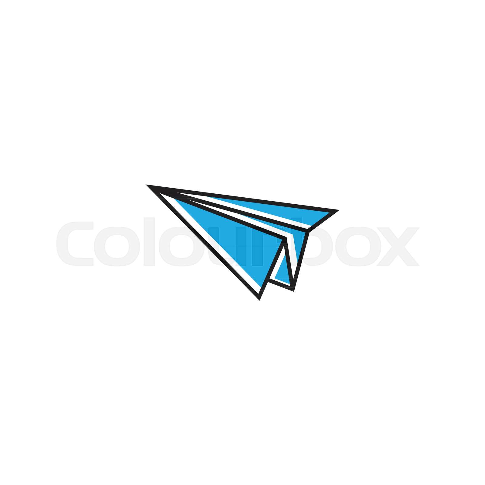 Paper plane graphic template | Stock vector | Colourbox