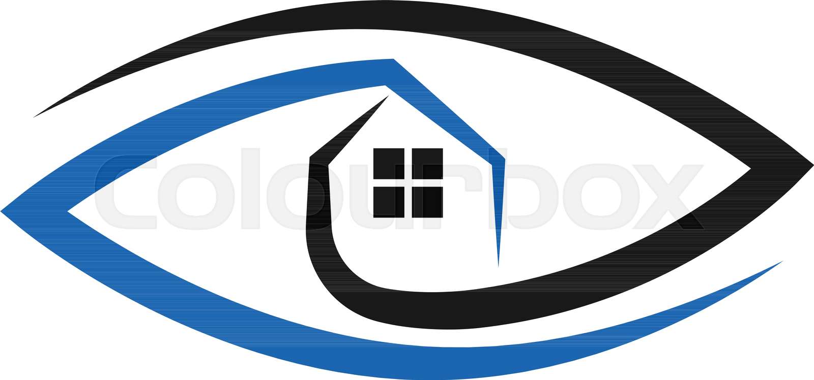 Real estate logo concept of eye and house vector | Stock vector | Colourbox
