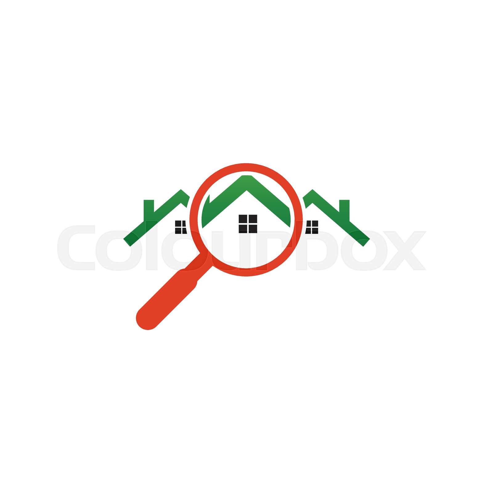 Real estate house finder logo template | Stock vector | Colourbox