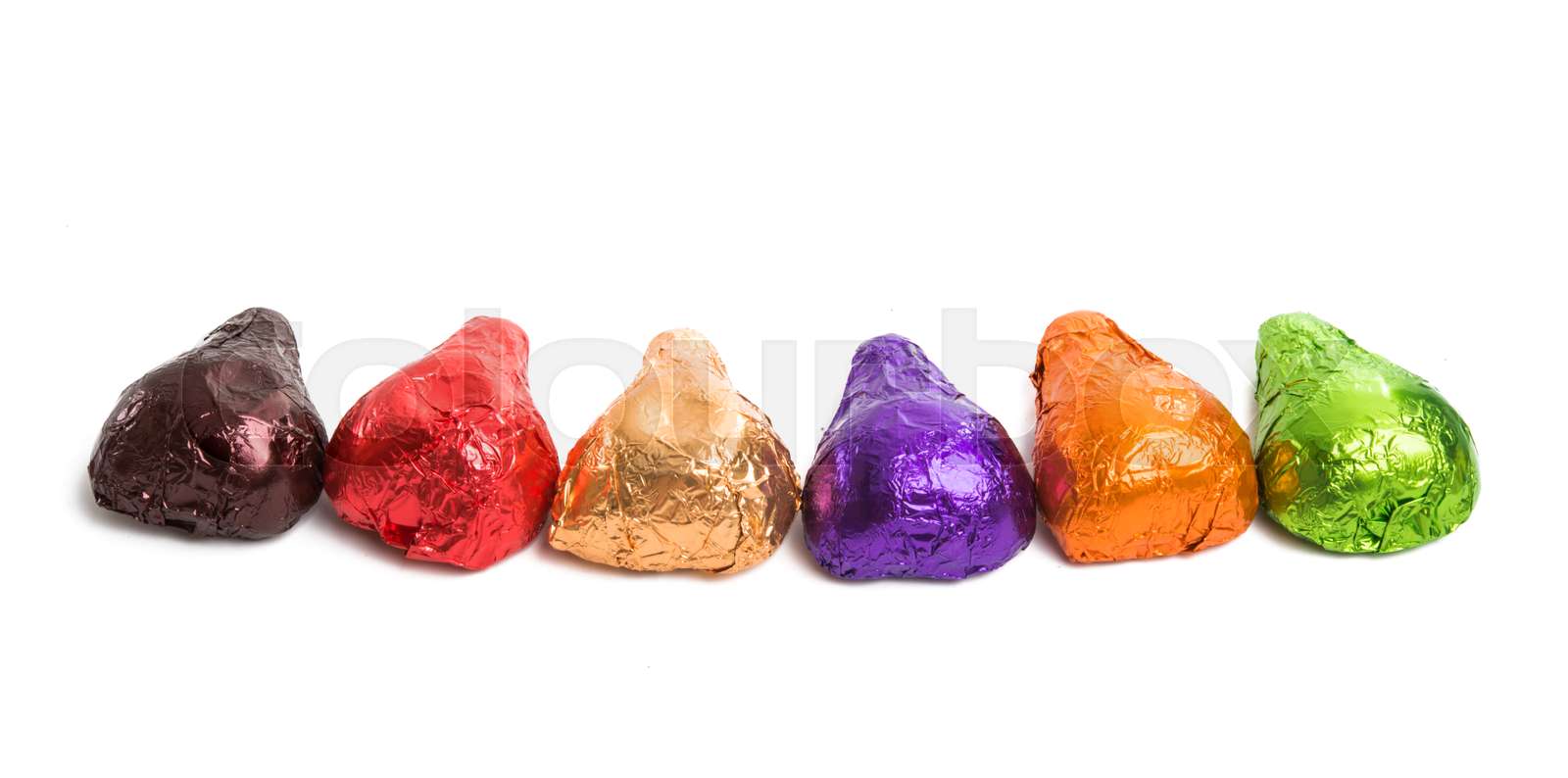 chocolate candies with different alcohol isolated | Stock image | Colourbox