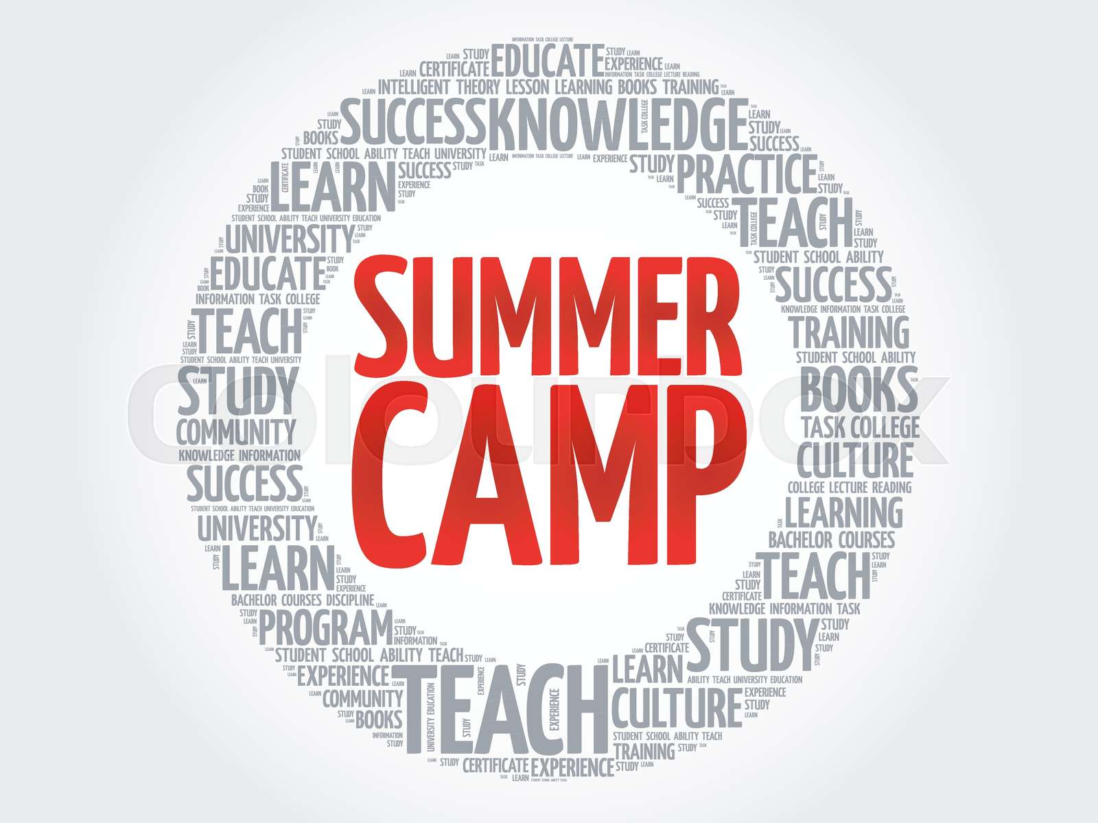Summer Camp word cloud collage | Stock vector | Colourbox