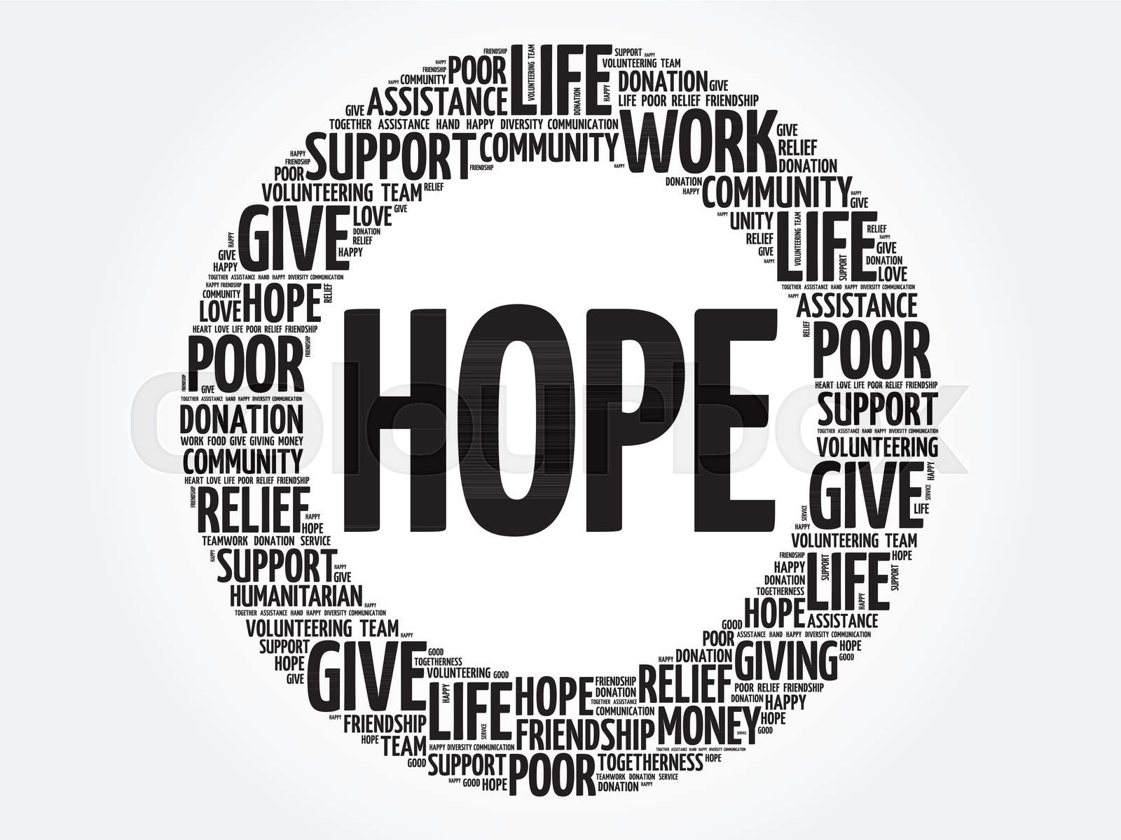 HOPE word cloud collage | Stock vector | Colourbox