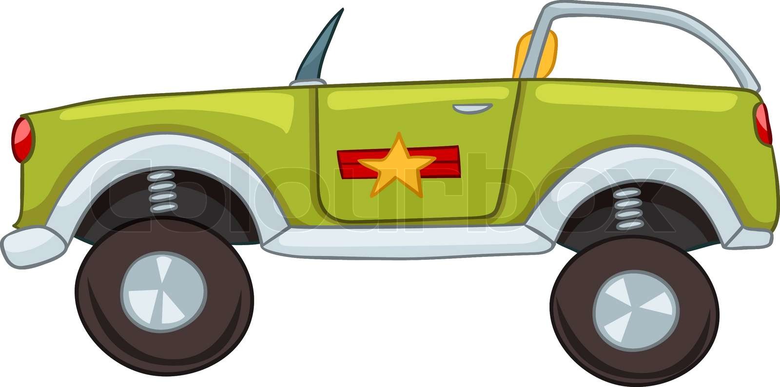 Cartoon Bil isoleret på hvid baggrund | Stock vektor | Colourbox