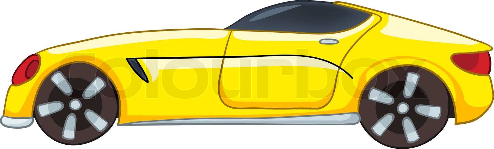 Cartoon Bil isoleret på hvid baggrund | Stock vektor | Colourbox