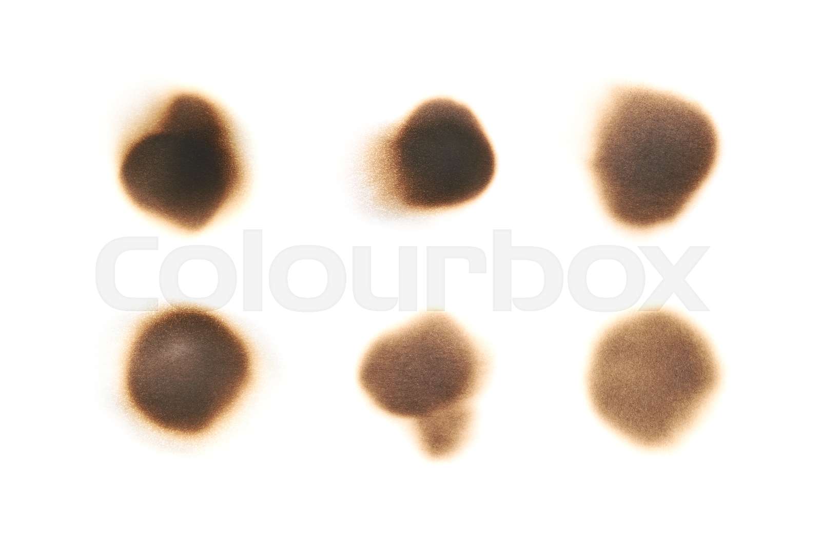Paper burn mark stain isolated | Stock image | Colourbox