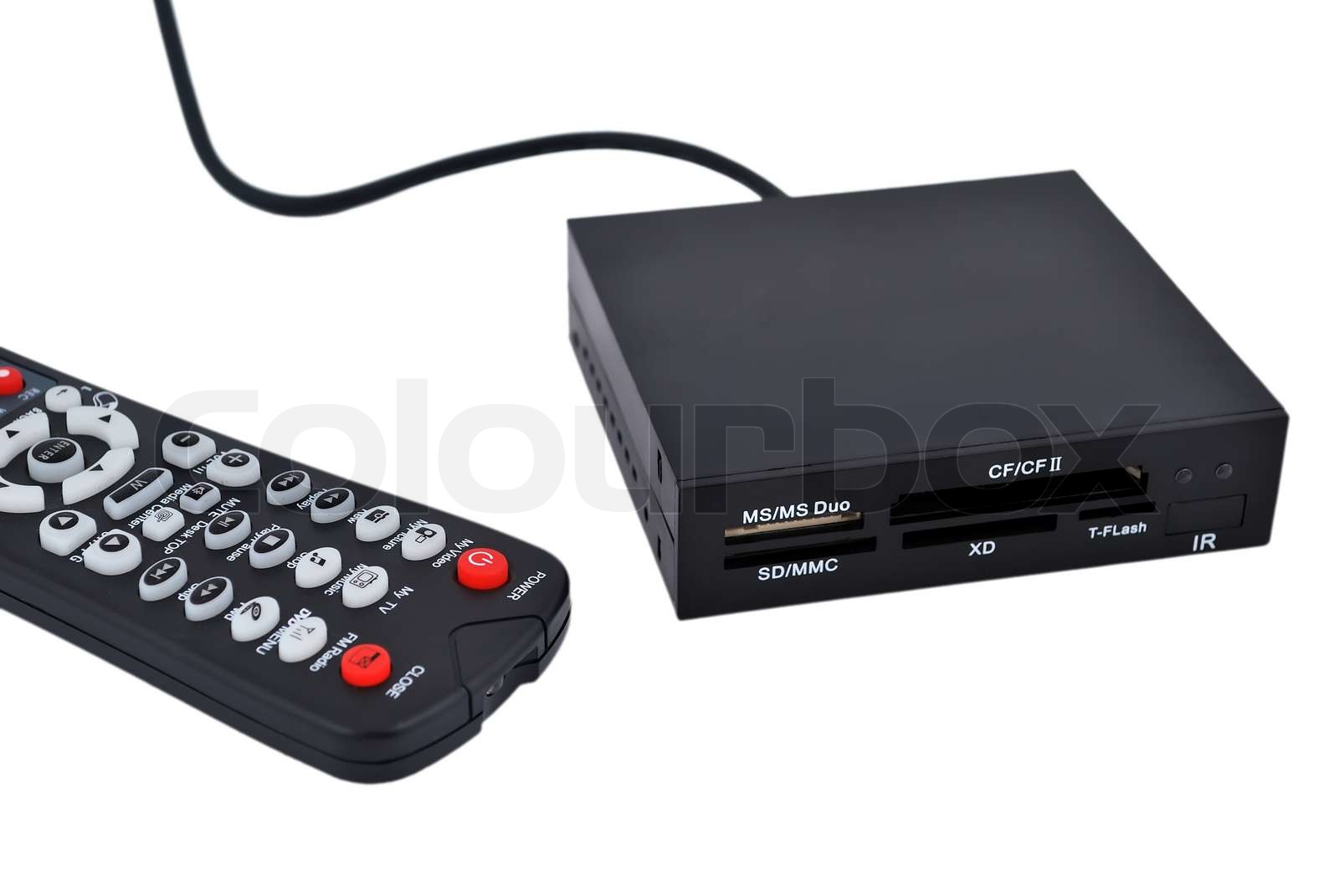 card reader and a remote control for your computer | Stock image ...