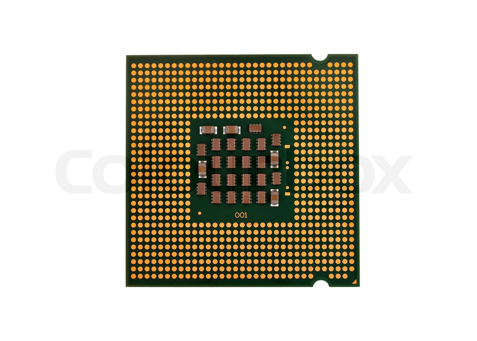 CPU Nahaufnahme auf weißem Hintergrund | Stock Bild | Colourbox