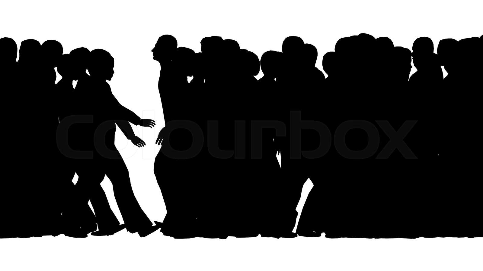 The crowd of people move in different directions | Stock video | Colourbox