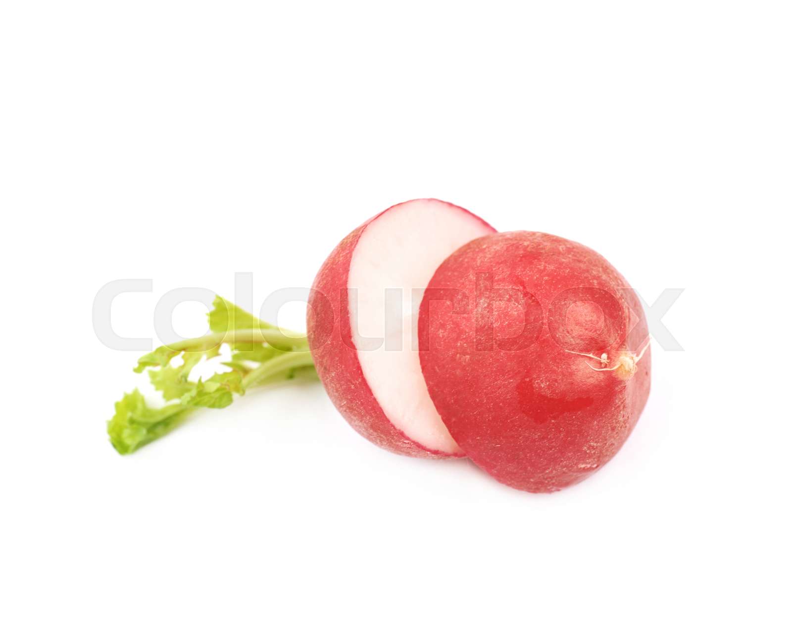 Sliced radish isolated | Stock image | Colourbox