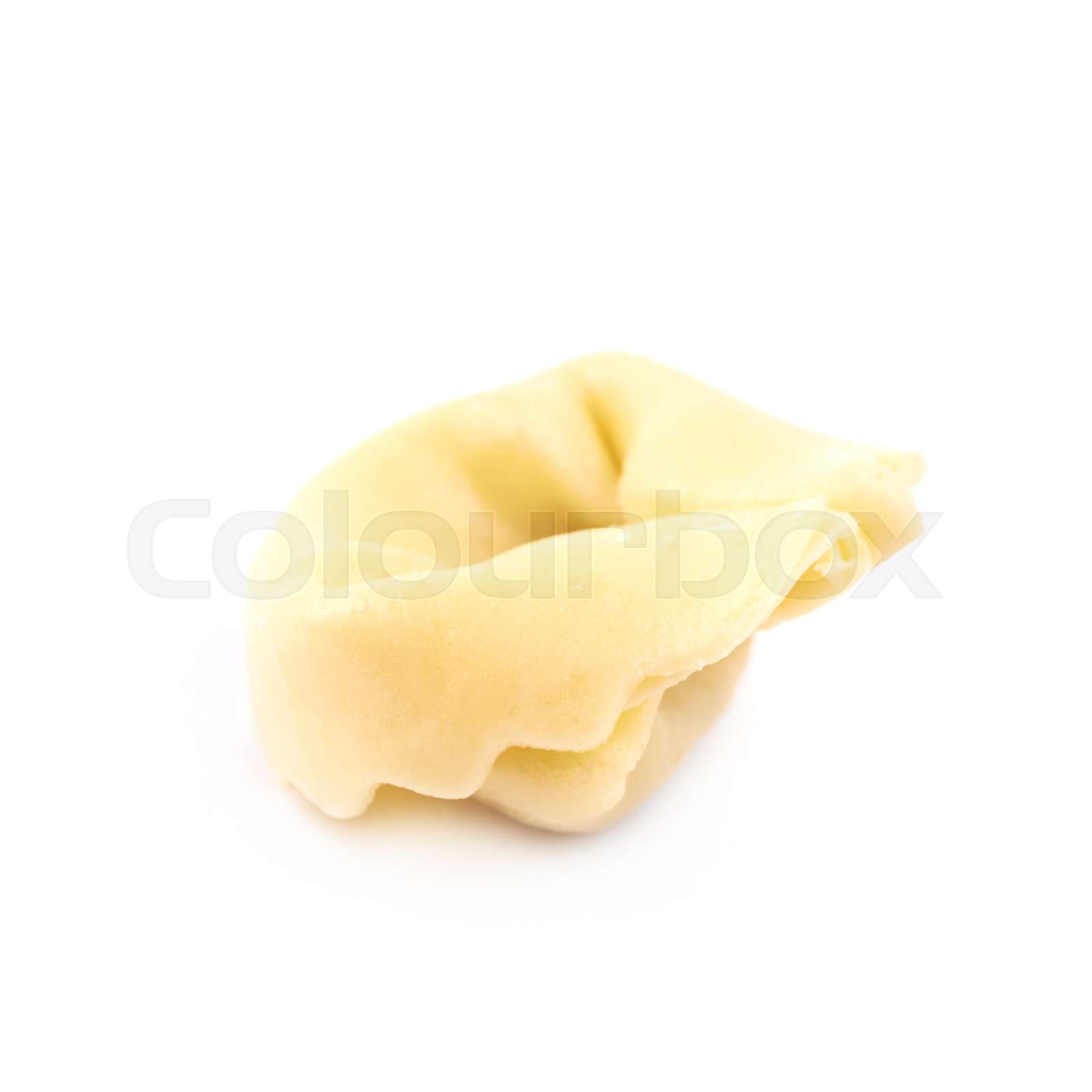 Single ravioli pasta isolated | Stock image | Colourbox