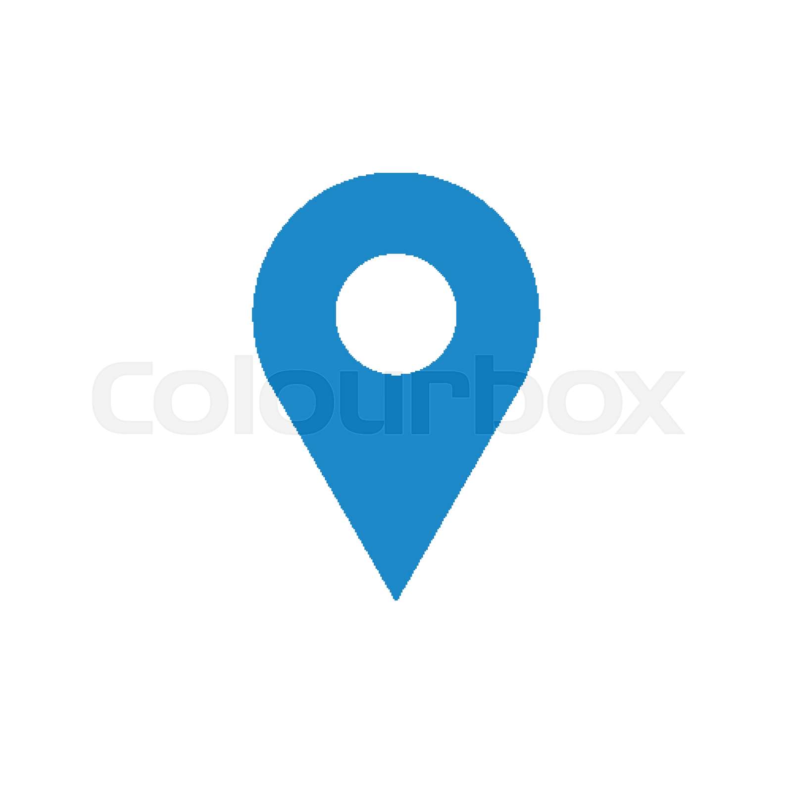 Blue position pin icon | Stock vector | Colourbox
