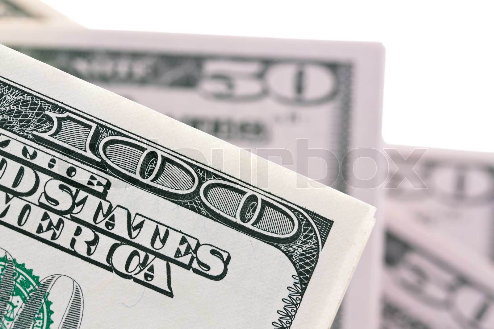 Detail der amerikanische Dollar-Scheine | Stock Bild | Colourbox