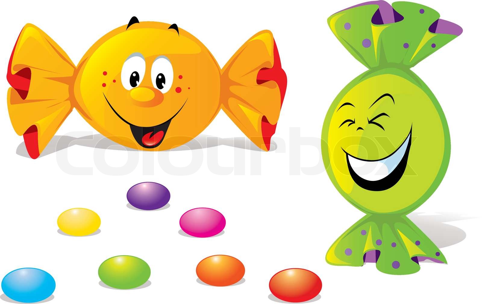 candy cartoon | Stock vector | Colourbox