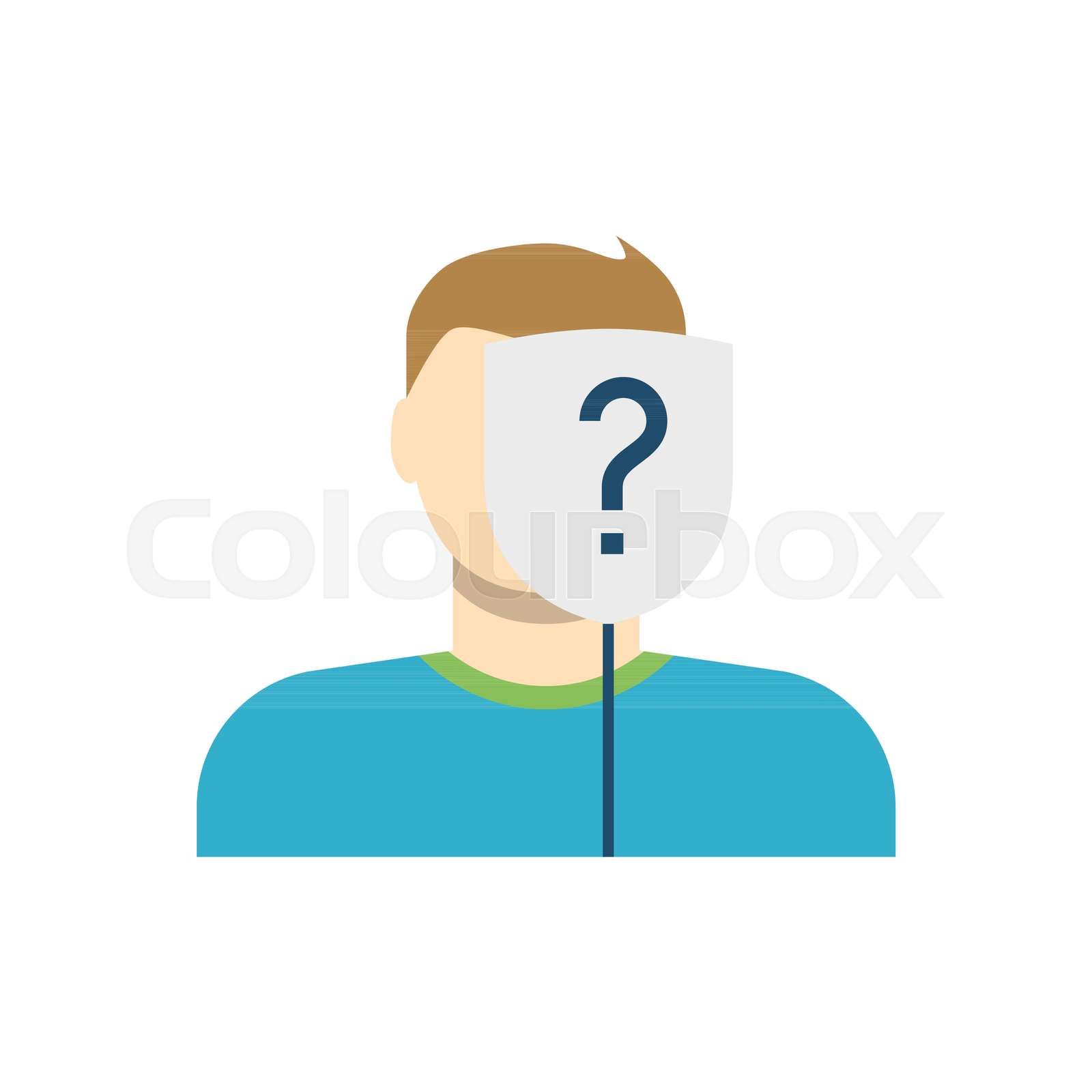 Anonymous Flat Icon | Stock vector | Colourbox