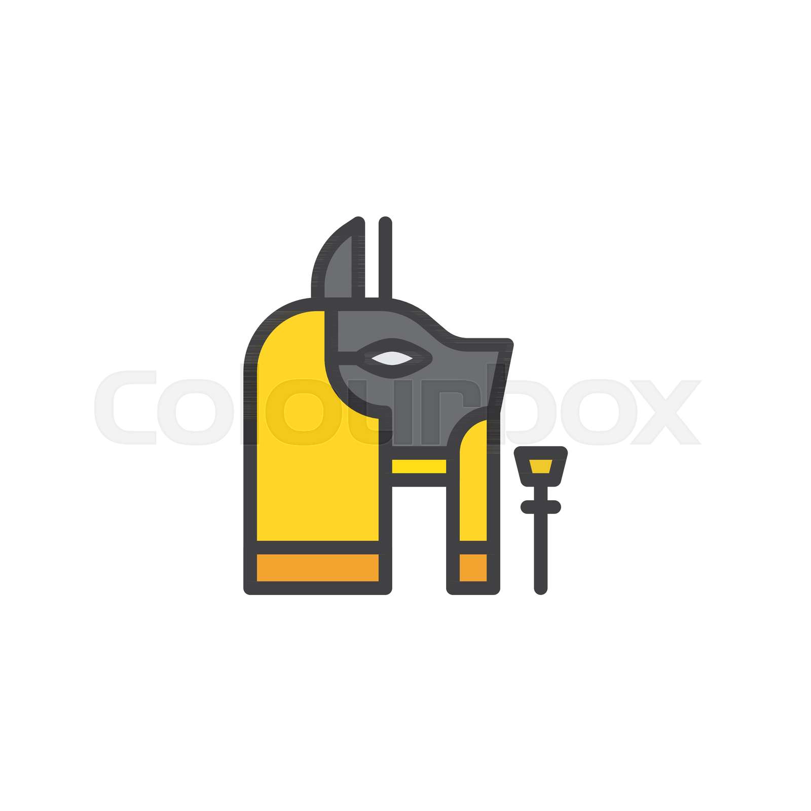 anubis, figur, pixel | Stock-Vektor | Colourbox