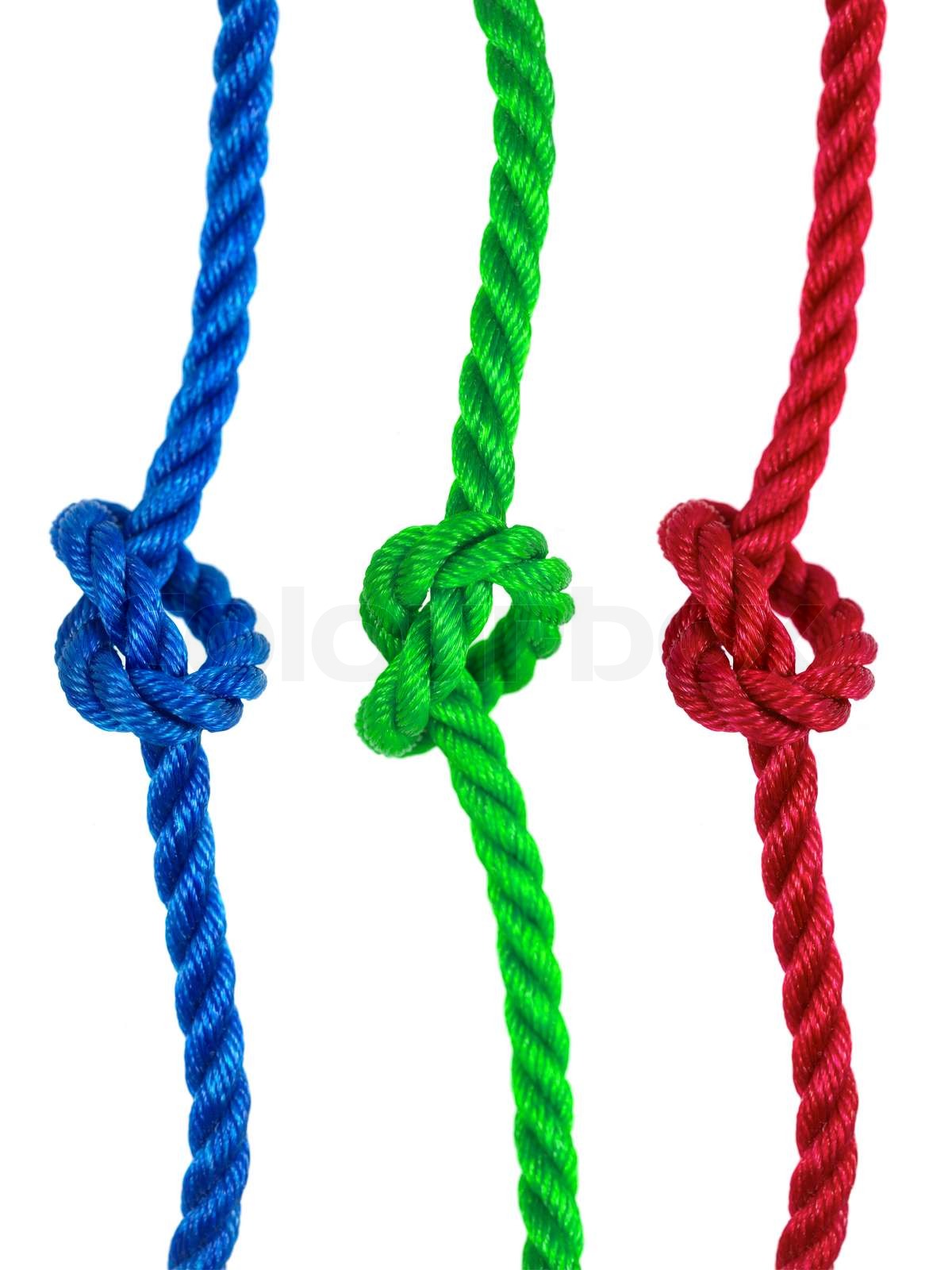 Pieces of rope isolated against a white background | Stock image ...