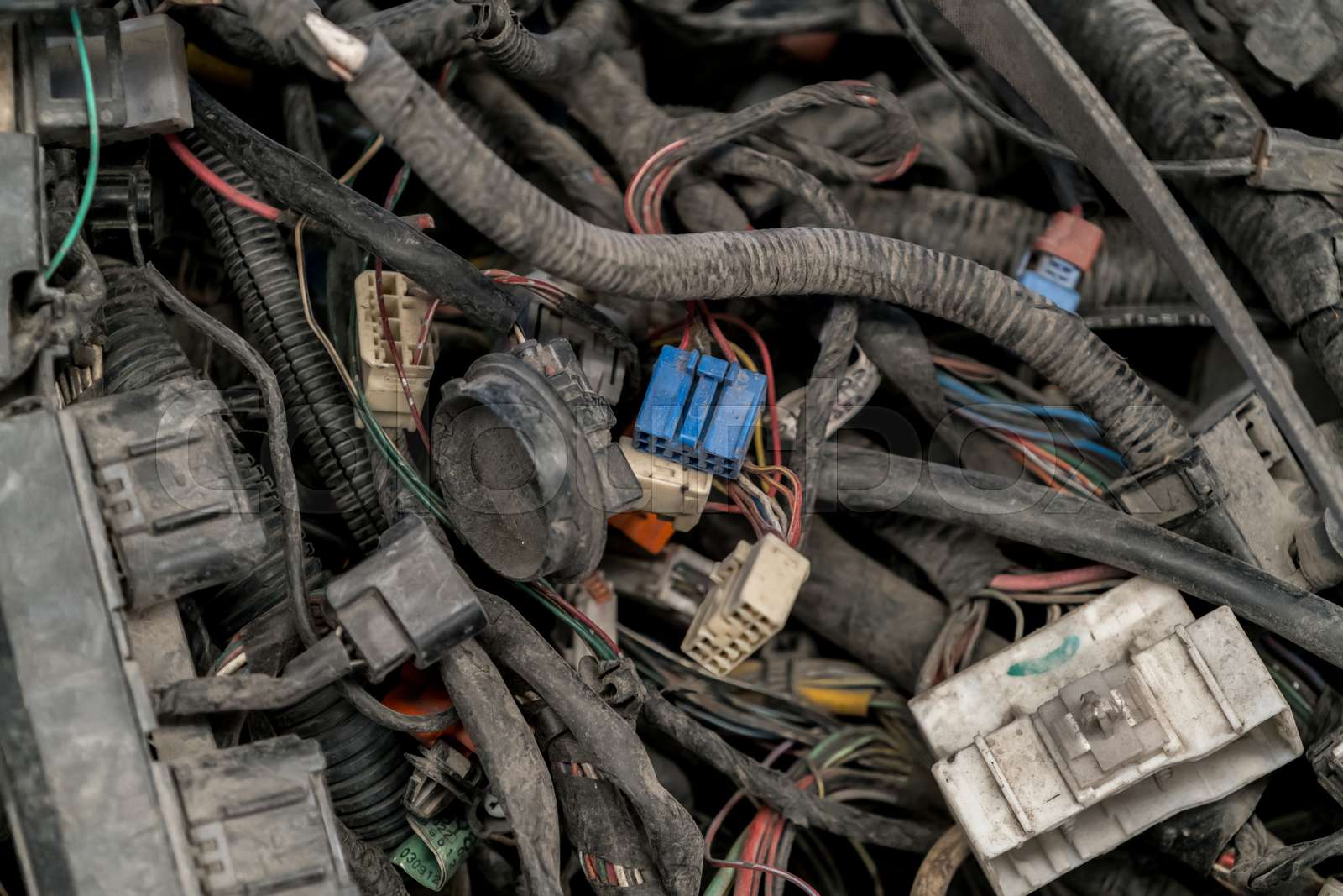 Pile of old electrical wires, dusty and non-working. | Stock image ...