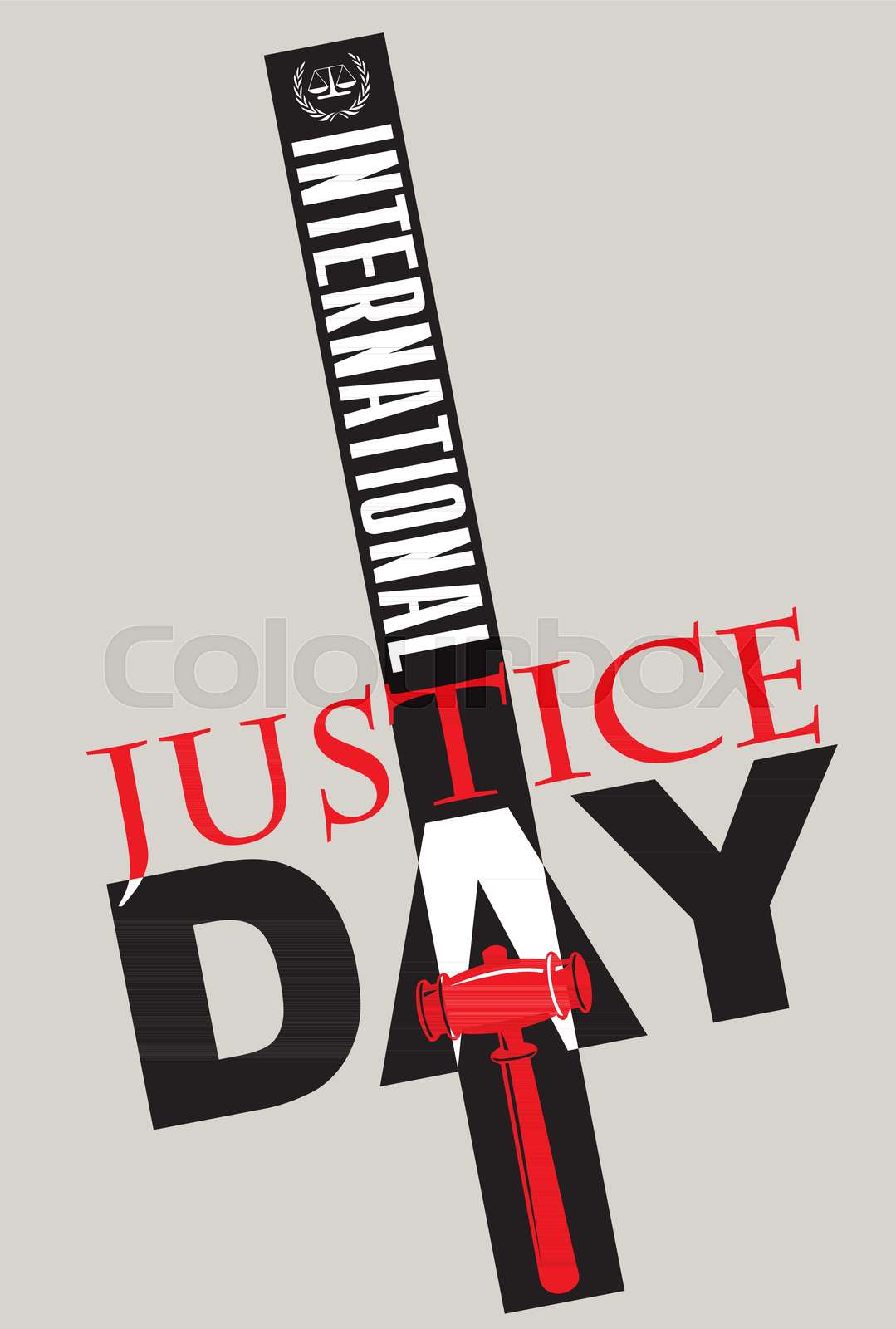 Poster International Justice Day | Stock vector | Colourbox