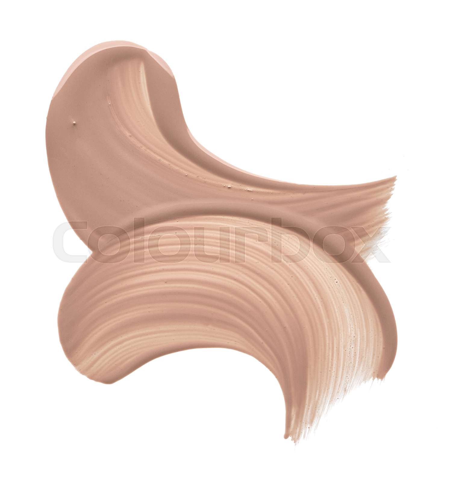 Light beige makeup smear of creamy foundation | Stock image | Colourbox