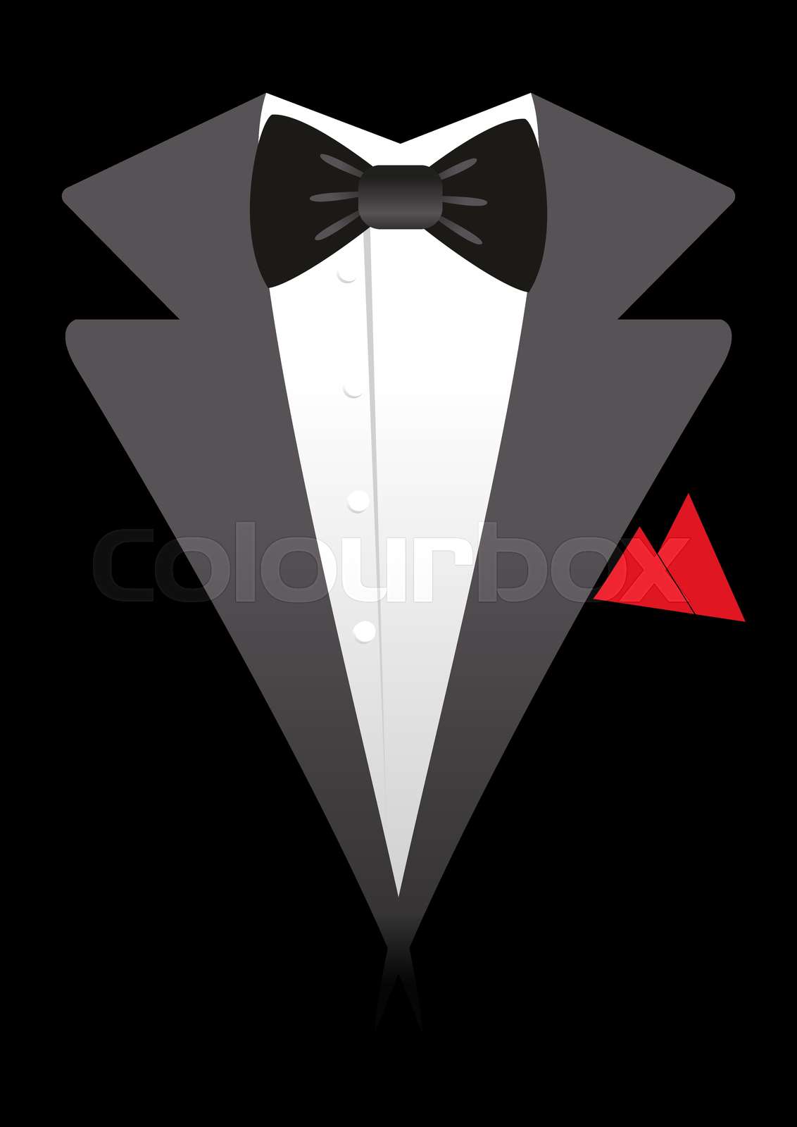 Tuxedo And Bow Tie Stock Vector Colourbox