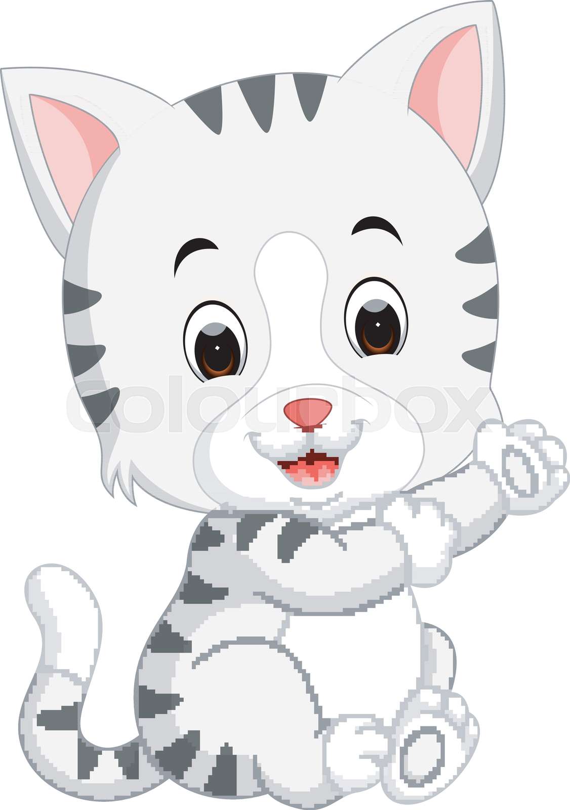 cute cat cartoon | Stock vector | Colourbox