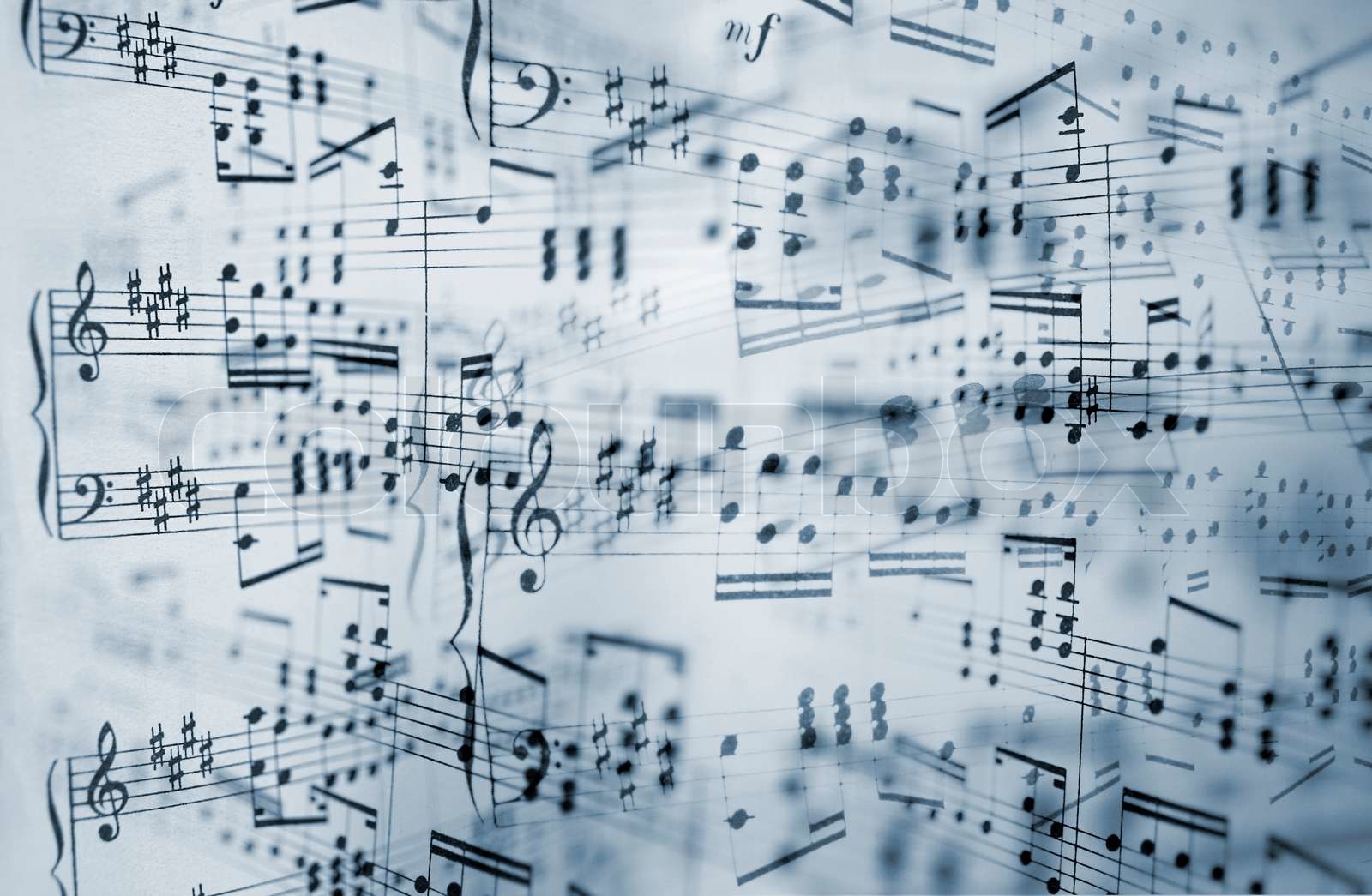 Background image with musical notes | Stock image | Colourbox