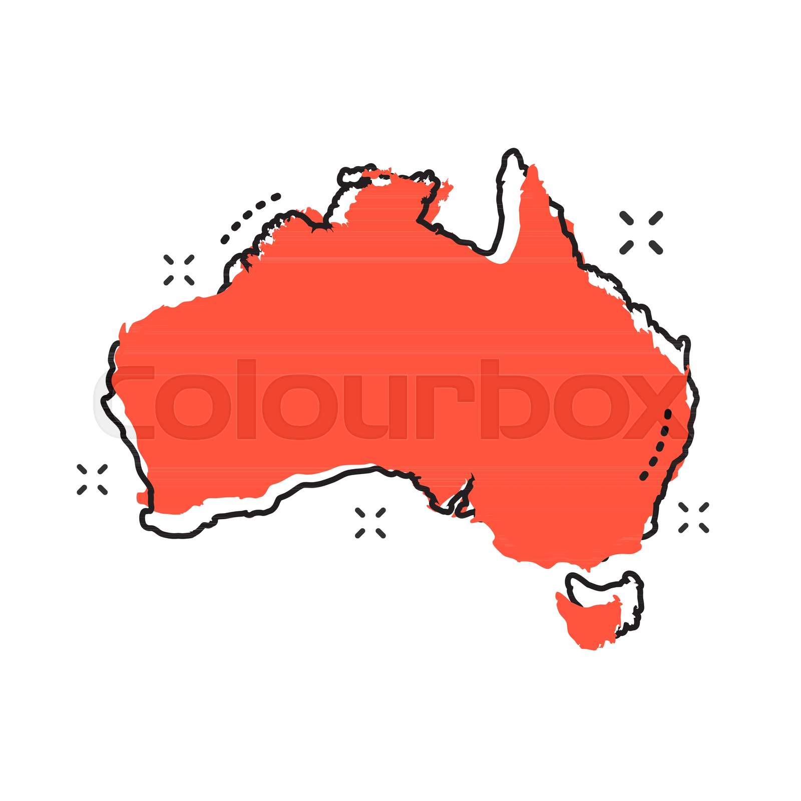australien, kort, vektor | Stock vektor | Colourbox
