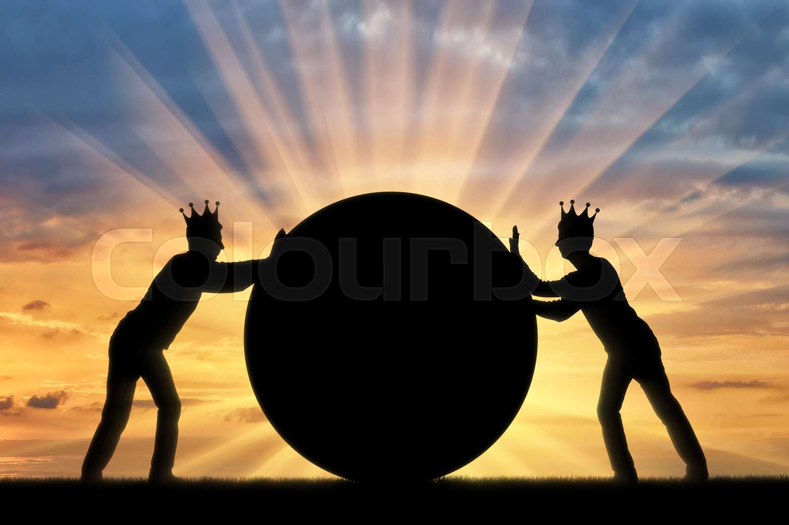 Conceptual scene of selfish people | Stock image | Colourbox